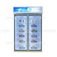 China Inverter Visible Glass Display Freezer With Auto Closing Spring Back Door for sale