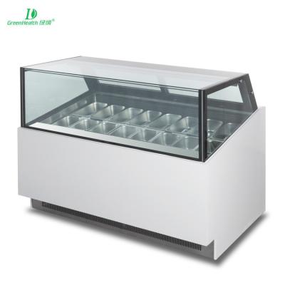 China Ultra Low Temperature Ice Cream Display Freezer With Customized Light Box Or Marble Base for sale