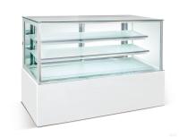 China Dessert Double Glass Door Fridge 1.2 meter , 540W Cake Display Freezer R134a for sale