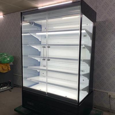 China Multideck Double Sliding Glass Door Open Chiller For Business Cooling Needs for sale
