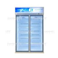 China Single Temperature R290 Refrigerant Glass Display Freezer With Spring Back Door for sale