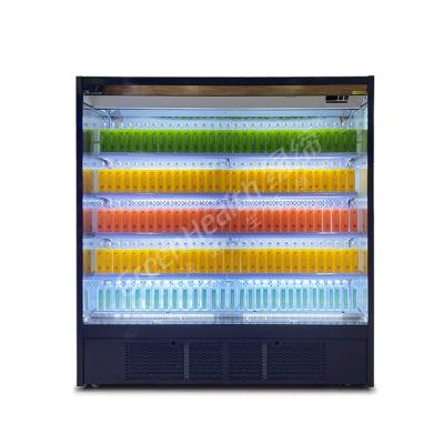 China Four Shelves And Five Display LED Multideck Display Chiller With Night Curtain for sale