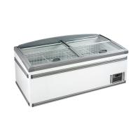 China Big Capacity Supermarket Island Freezer With Coated Finish And R290 Refrigerant for sale
