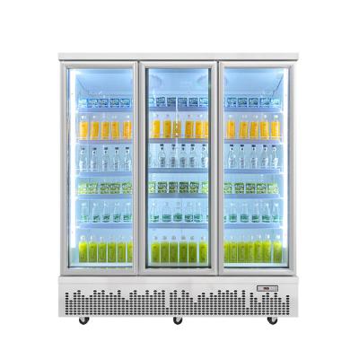 China Customized Commercial Beverage Cooler For Supermarket 5 Layer Adjustable Shelves for sale