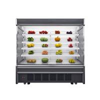China Refrigerated Multideck Cabinets 3m Open Fruit Display Fridge With Night Blind for sale