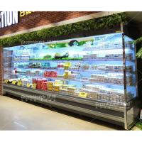 China 1m 3m Vegetables Fruits Milk Drinks Display Multi Deck Open Chiller for sale