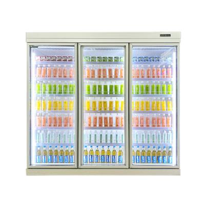 China Upright Glass Door Display Freezer Supermarket Commercial Refrigerator for sale