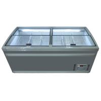 China White / Grey Supermarket Island Freezer With Automatic Defrost For Grocery Store for sale