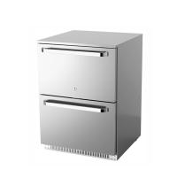 China ETL Certificate 150L 168Cans Stainless Steel Solid Door Outdoor Beverage Refrigerator for sale