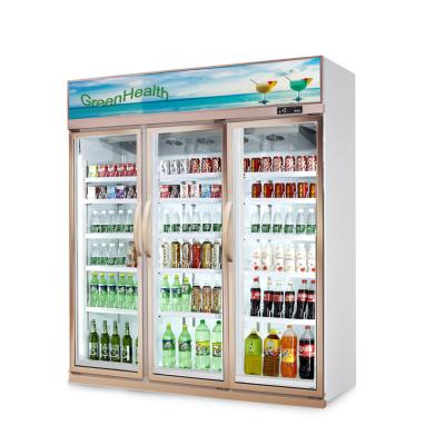 China Store Glass Door Freezer 5 Layer And Adjustable Shelf 1630 * 600 * 2120 for sale
