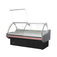 China 2m / 2.5m / 3m Supermarket Fresh Food Meat Display Refrigerator With Optional Warmer for sale
