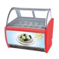 China 14 Flavors Ice Cream Display Cabinet Frozen Popsicle Display Showcase for sale