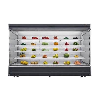 China Commercial Factory Supermarket Showcase Front Air Freezer Multideck Open Chiller for sale