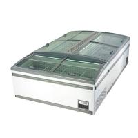 China Flexiable Display Type Glass Door Auto Defrostr Supermarket Island Freezer for sale