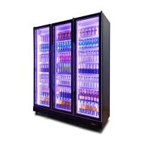 China Blue Light 5 Layers R134a Upright Glass Door Beverage Chiller for sale