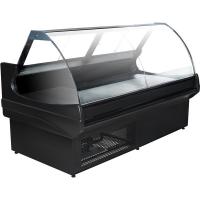 China Curved Glass Refrigerated Meat Showcase Fresh Meats Deli Case for sale