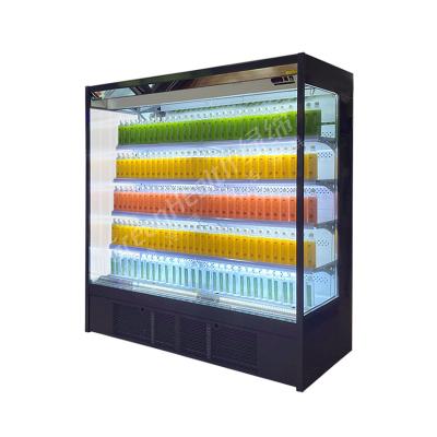 China LED Open Front Display Fridge Multideck Chiller With Night Curtain for sale