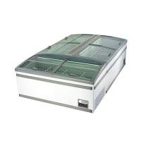 China CE ROHS Commercial Display Freezer Supermarket Curved Glass Door Refrigerator for sale