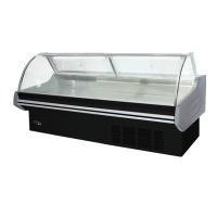 China 220/50hz Voltage Gas R404a Cooked Food Display Showcase Meat Display Cabinet for sale