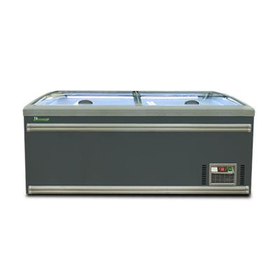 China Supermarket Frozen Goods / Food / Seafood Storage Display Island Cabinet Freezer for sale