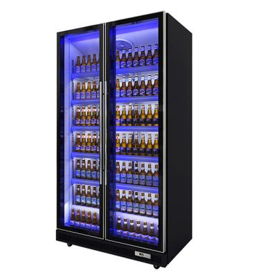 China Vertical Downward Unit Colorful Beverage Refrigeration Display Freezer for sale