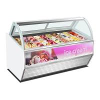 China Ice Cream Display Freezer Stainless Steel Pans Commercial Ice Cream Cabinet for sale