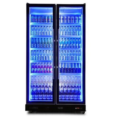 China Multi Door Multi-Layer Rack Multiple Color Lights Beverage Refrigeration Display Freezer for sale