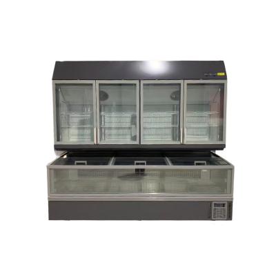 China Frozen/Beverage Storage Commercial Dual Temperature Refrigerator Island Cabinet for sale