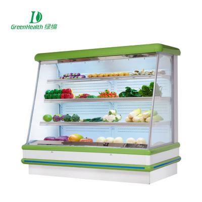 China Fruit Store No Frost Open Style Multideck Display Cooler With 4 Layers for sale