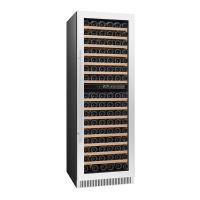 China ETL Certificate 326 Units Equipped With Two Glass Doors Three Independent Temperature Wine Coolers for sale