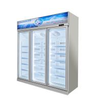 China Three Glass Doors On The Upper Unit Display Freezer For Low-Temperature Frozen Products for sale