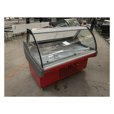 China Factory Customized Curved Cooked Food Storage Display Freezer for sale