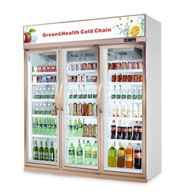China Commercial Beverage Refrigerator Glass Door Display Fridge For Bar , Drink  Merchandiser Fridge for sale