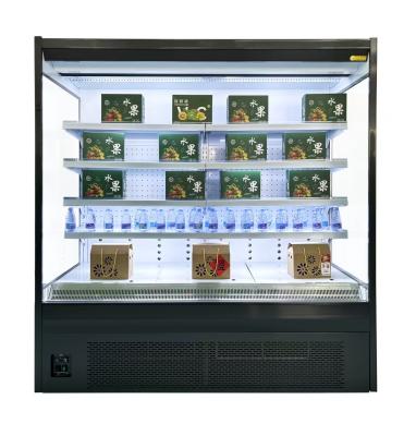 China Plug-in Type Vegetable Display Fridge Multideck Display Chiller Commercial Open Case Chiller for sale