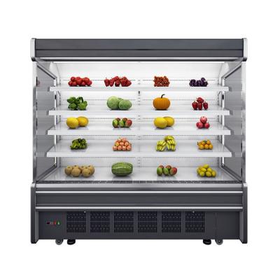 China Plug-in Type Vegetable Display Fridge Multideck Display Chiller Commercial Open Case Chiller for sale