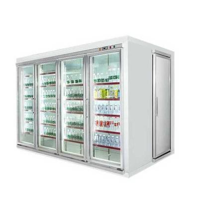 China Customized Commercial Beverage Display Cooler With Side Open Door For Back Storage for sale