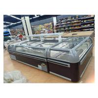 China Commercial Supermarket Large Horizontal Sliding Door High-Quality Refrigerated Display Island Cabinet Freezer for sale