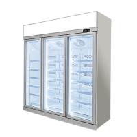 China Factory High Quality Three Door Luxury Frozen Goods Display Freezer for sale