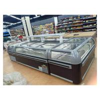 China Commercial Supermarket Large Meatball Frozen Product Storage Refrigerated Island Cabinet Fridge for sale