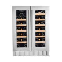 China ETL Certificate Factory Direct Sales 68 Bottles Oak Laminated Red Wine Refrigerated Display Red Wine Freezer for sale