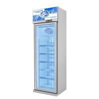 China Commercial Glass Door Display Freezer with R290 Refrigerant LED Lighting and Auto Spring Back Door for sale