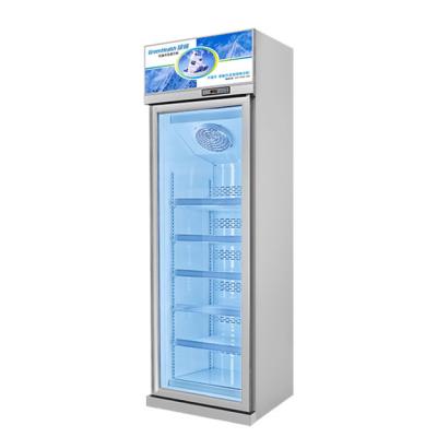 China Commercial Glass Door Display Freezer with R290 Refrigerant LED Lighting and Auto Spring Back Door for sale