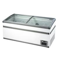 China Supermarket/Store Storage Frozen Goods Large Built-In Compressor Island Cabinet Freezer for sale