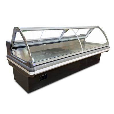 China Built In Compressor Flip Cover Cooked Food Storage Refrigeration Display Freezer for sale