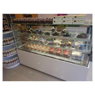 China Three Tiered Stainless Steel Right Angle Cake Refrigerated Storage Display Freezer Fridge for sale