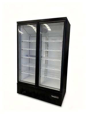 China Commercial Upright Fridge 2 Glass Door Reach In Refrigerator Commercial Beverage Cooler for sale