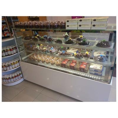 China Three-Layer Shelves Cake Display Freezer with Marble Toughened Glass and Digital Thermostat for Cake Shops for sale