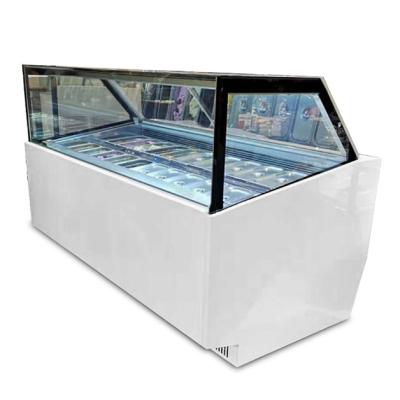 China Store/Supermarket/Ice Cream Shop Uses Right Angle Ice Cream Storage Refrigerated Cabinets Freezer for sale