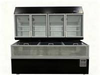 China Double-Temperature Combo Display Cabinet Combination Freezer for Retail Shops and Supermarkets for sale