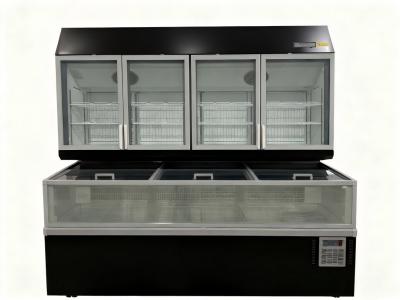 China Double-Temperature Combo Display Cabinet Combination Freezer for Retail Shops and Supermarkets for sale